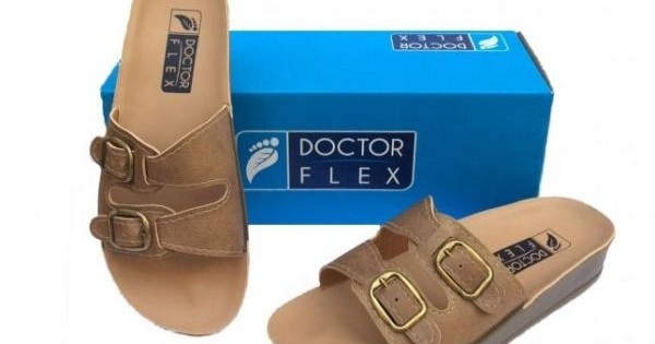 SANDALIA ORTOPÉDICA CAFÉ DOCTOR FLEX 2 FIVELAS